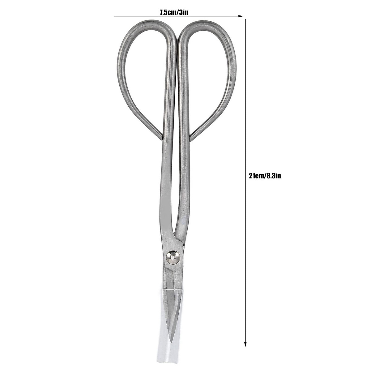 Bonsai Pruning Scissor, Professional Plant Trimming Scissor Ergonomic Handle Stainless Steel Rust Proof Wearable for Potted for Gardening for Leaf Sprout