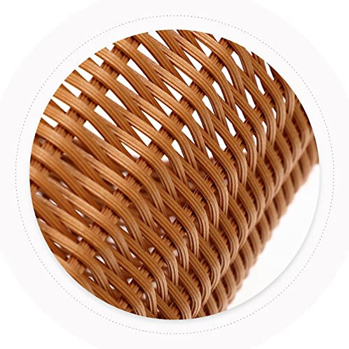 Zerodeko Seagrass Wastebasket Rattan Trash Can Woven Waste Basket Garbage Bin Water Hyacinth Flower Pot Dried Flower Bucket Laundry Storage Basket for Bedroom Bathroom Office Planter