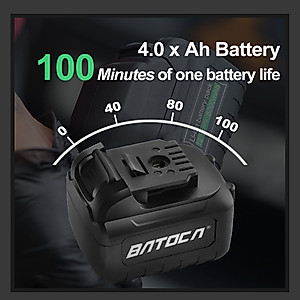 BATOCA S2 Cordless Random Orbital Polisher Buffer, 2Pcs 4.0Ah Batteries, LCD Display with 6 Variable Speed 2000- 4500 RPM Wireless Car Polishing Kit for Car Detailing, Polishing, Waxing, Cleaning