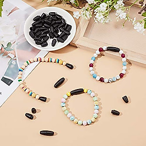 PH PandaHall Breakaway Clasp for Lanyard, 30 Set Black 24mm Plastic Barrel Connectors Safety Clasps with 10m 2mm Nylon Lanyard String Cords for Necklaces Bracelets Lanyards Jewelry DIY Craft Making