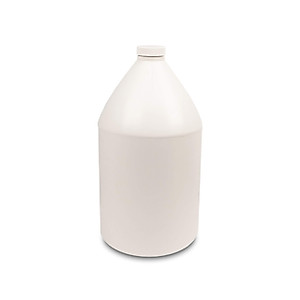 Empty HDPE Bottle, Jug Style, 1 gal, Plastic with Lid (White)