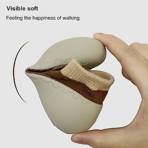 ZURLEFY Cartoon Bear Sock Shoes for Baby Boy, First Walking Sock Shoes Toddler, Non Slip Floor Baby Sock Slippers for Babies Newborn Infants Toddlers Boys Girls(37-07XL)