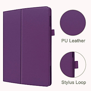 Epicgadget Case for Onn 8 Inch Tablet Gen 3 Released in 2022 (Model:100071483) - Slim Lightweight Folio PU Leather Folding Stand Cover Case + 1 Random Stylus (Purple)