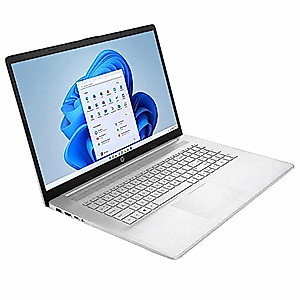 HP 2023 Newest 17.3" FHD Laptop, Intel Core i5-1235U (Up to 4.4GHz, 10 cores), Intel Iris Xe Graphics, 16GB RAM, 512GB PCIe SSD, Bluetooth, Windows 11 Home, Silver + 3in1 Accessories