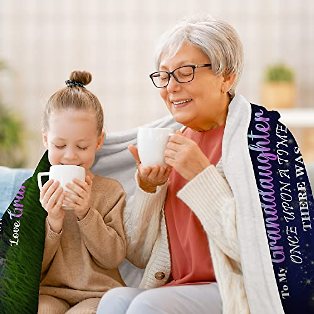 Coolim Granddaughter Gifts from Grandma, Granddaughter Gifts, Granddaughter Blanket, to My Granddaughter Blanket for Birthday Graduation (Granddaughter Gifts, 60" x 50")