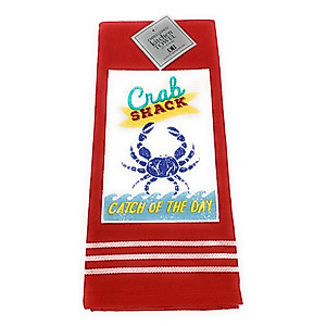 DII Crab Shack Embellished Dishtowel 2 pk. Set