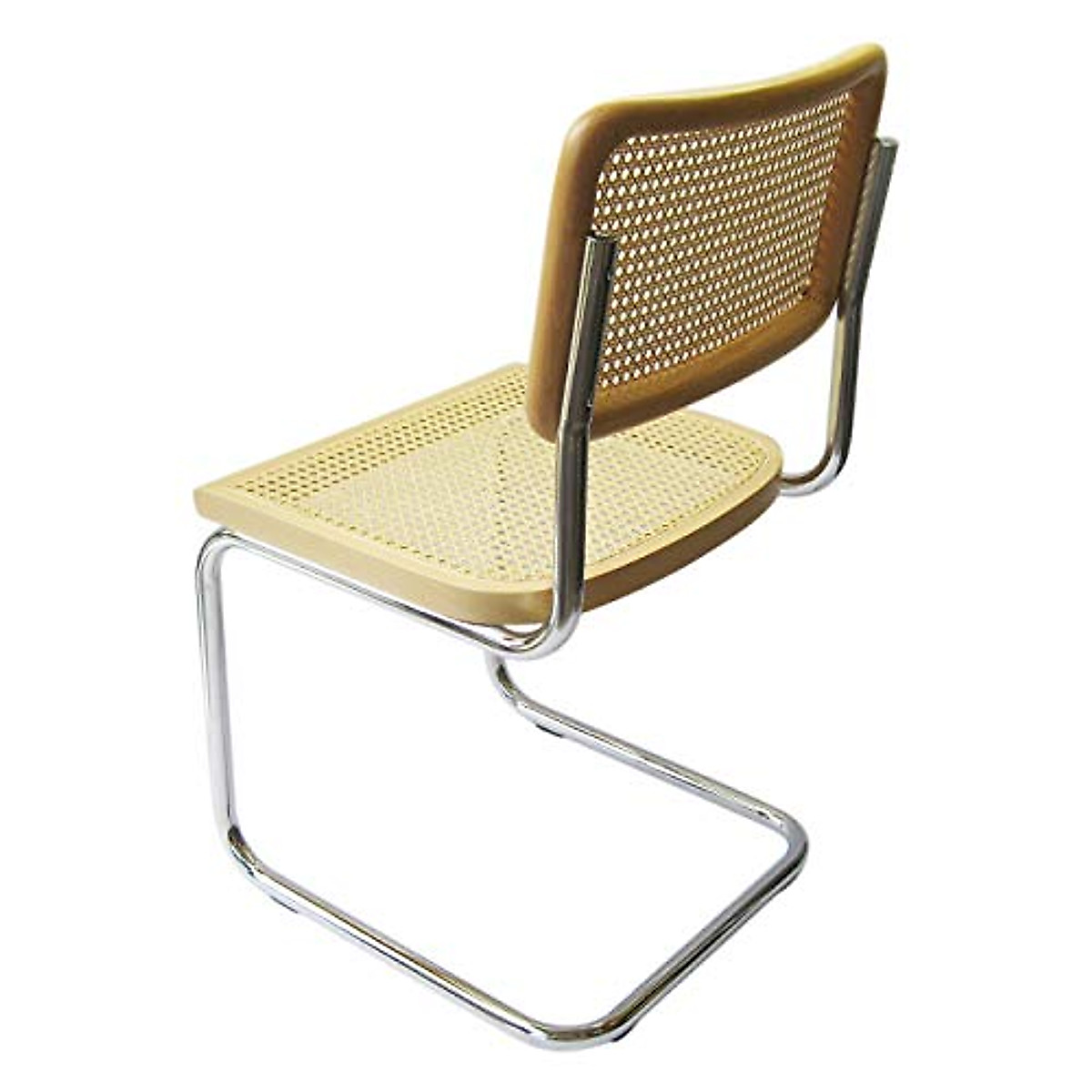 Marcel Breuer Cesca Cane Chrome Side Chair in Natural