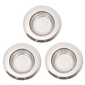 Generic 3pcs Sink Filter Strainer for Sink Faucet Knob Replacement Kitchen Sink Strainer Bathtub Drain Cover Stopper Bath Filter Bath Tub Plug Stopper Bath Sink Food Mesh Stainless Steel, Silver