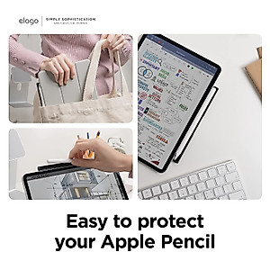 elago Metal Pencil Holder Compatible with Apple Pencil Pro and Apple Pencil 2nd Generation, Compatible with Apple Magic Keyboard, Smart Keyboard Folio and Other Magnetic Cases for iPad