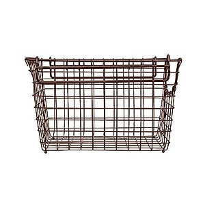 Spectrum Diversified Scoop Stacking Storage Basket, Small, Bronze