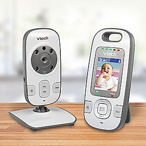 VTech BV73121GY Digital Video Baby Monitor with Full-Color and Automatic Night Vision, Gray