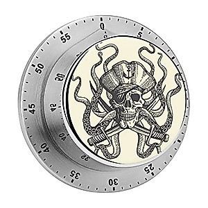 Kitchen Timer Pirate Skull Magnetic Countdown Clock for Cooking Teaching Studying