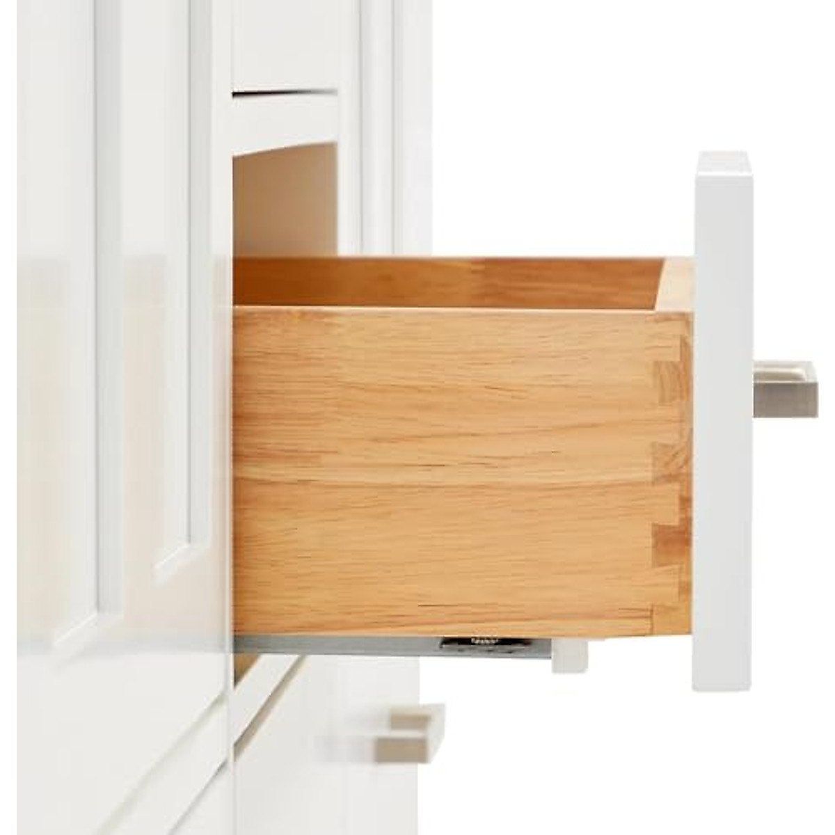 ARIEL Cambridge 42 Inch Bathroom Vanity with Sink, White Bathroom Vanity, Solid Wood Vanity Base Cabinet, Carrara White Quartz 1.5" Edge, Rectangular Single Sink, 2 Soft Closing Doors, 5 Drawers