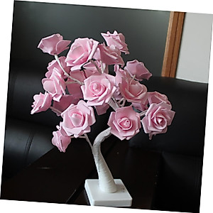 DOITOOL Rose Tree Lamp Led Night Light Decorative Home Lighting Warm White Table Lamp Battery Cozy Atmosphere