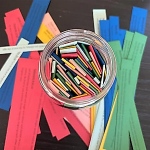 Bible Verses Jar for Emotions and Feelings, Read Me When Bible Verses Jar, Color Coded Scripture Jar Colorful Bible Jar, Prayer Jar with Lid and Cards (3pc, Plastic)