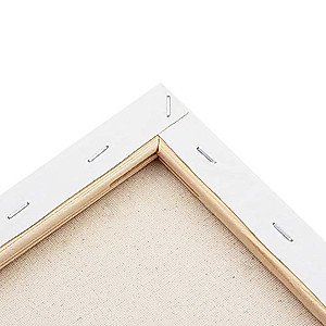 NEXCOVER Stretched Canvas - 12 Pack 8x10 Inch, 5/8” Profile, 100% Cotton Art Canvas, Triple Primed White Blank Canvases, Acid-Free, Artist Painting Canvas for Acrylic, Oil, Tempera, Gouache Paint