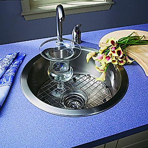 Houzer SCF-1830-1 Hospitality Series Topmount Stainless Steel Round Bar/Prep Sink