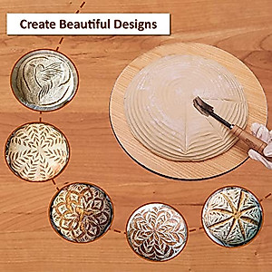 Set of 2 Banneton Bread Proofing Basket 9” Round, 10” Oval with Maximum 9 Bread Making Tools and Supplies by SMILLWALA Proofing Baskets for Sourdough Bread Baking Supplies Kit (Oval and Round)