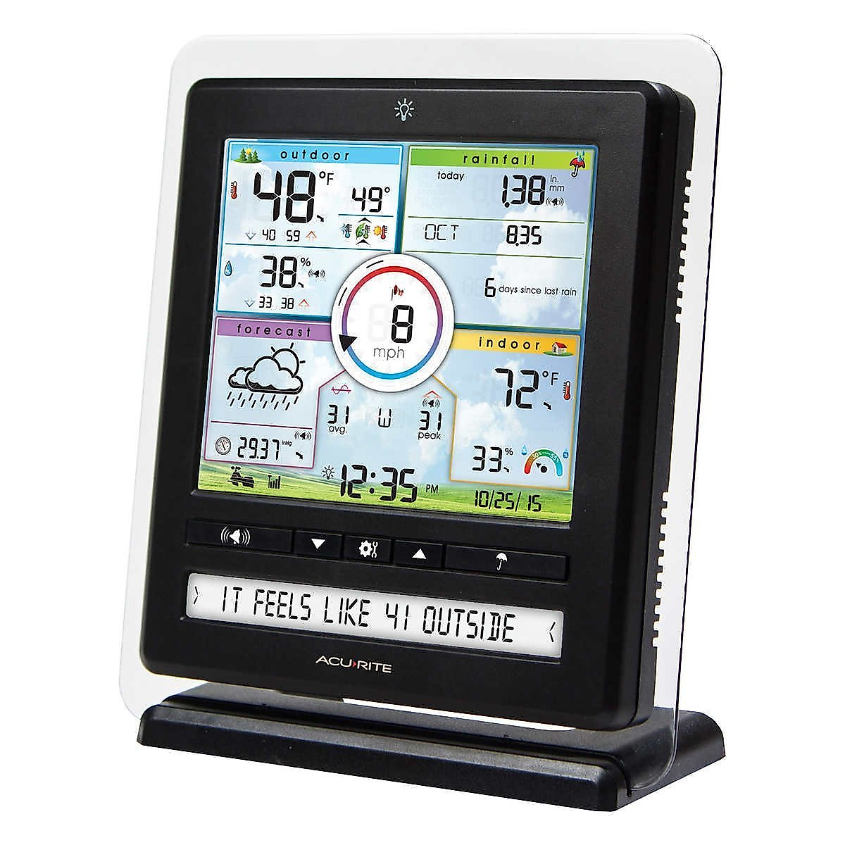 AcuRite Iris (5-in-1) Wireless Indoor/Outdoor Weather Station with Remote Monitoring Alerts for Weather Conditions (01536M)