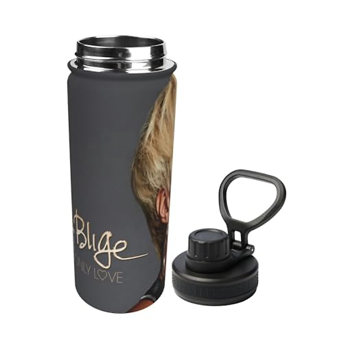 HIKTIEK Mary J Musics Blige Stainless Steel Insulated Tumbler Sports Water Bottle Hot and Cold Travel Cup 18oz