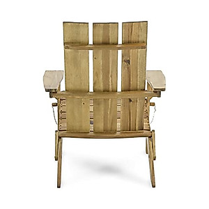 Christopher Knight Home Aberdeen Outdoor Contemporary Acacia Wood Foldable Adirondack Chair, natural stained