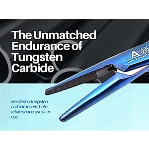 Mayo Hegar Needle Holder 7" Surgical Needle Driver with Tungsten Carbide Blue Plasma Inserts by ARTMAN INSTRUMENTS