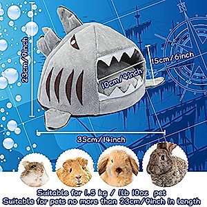 Jetec Gray Shark Guinea Pig Bed Guinea Pig Hideout Guinea Pig House Animals Bed Warm Small Hamster nest mat with Small Animal Sleeping mat Cushions Dutch Pig Hamster Hedgehog Rat Chinchilla (Gray)