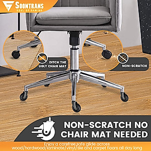 Office Chair Wheels,Set of 5,Soontrans,Rollerblade Wheels Replacement for Office Gaming Chairs Caster Wheels for Carpet,Wood Floors,Heavy Duty Computer Chair Wheels,NOT Compatible for IKEA