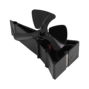Hilitand Fireplace Fan, 3 Blade Wood Stove Fan, Thermal Sensing Powered Low Noise Aluminum Alloy Thermoelectric Fan, for Coal, Pellet or Wood, Valves