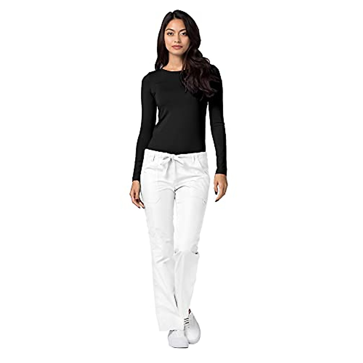 Adar Uniforms Underscrubs for Women, Long Sleeve Underscrub Comfort Tee, 2900, Black, S