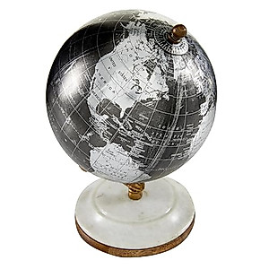 Deco 79 Modern Plastic Globe, 5" x 5" x 7", Black