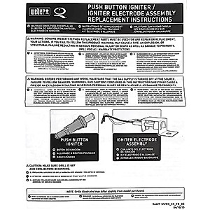 Weber Q100 Q200 Gas Grill Replacement Ignitor Kit 80462