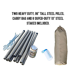 Slumberjack Roadhouse Tarp, Hunting Camping & Overland Shelter, Khaki