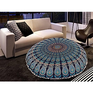 My Dream Carts 32 Inch Floor Pillow Cushion (Cover Only) Meditation Seating Throw Cushion Cases