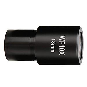 Eyepiece, WF10X/18mm Lenses Biological Microscope Wide-Angle Eyepiece Optical Lenses with Scale for Biological Microscopes
