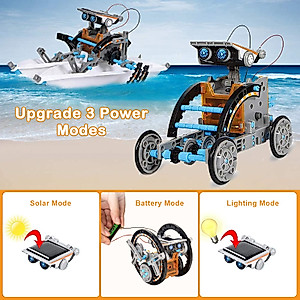 12-in-1 STEM Solar Robot Kit Solar Powered Robotics Science Engineering Building Projects Educational Toys for Kids Boys 8 9 10 11 12+ Years Old