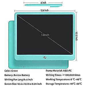 Deecam LCD Writing Tablet Doodle Board, 15inch Large Screen Drawing Pad, Electronic Graphics Tablet Doodle and Scribbler Board Toy Sketch Board Drawing Pad for Kids Boys Girls Adults (Blue)