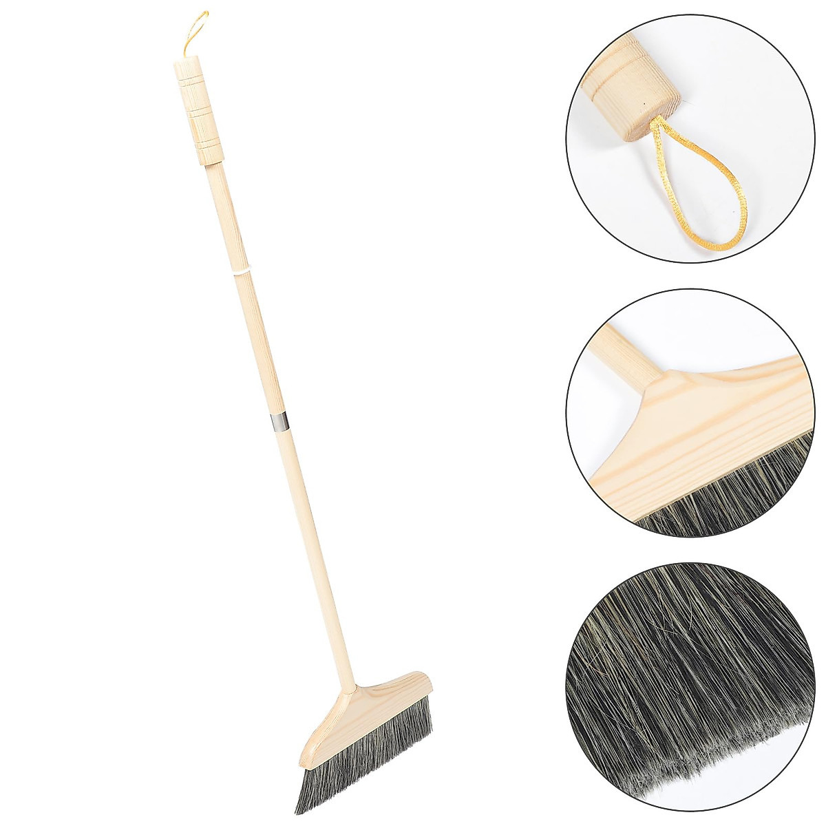 Wooden Long Handle Broom Brooms for Sweeping Indoor Sweeping Broom Indoor Broom Camping Broom Indoor Dust Broom Soft Broom Brooms for Floor Cleaning Broom for Hardwood Floors