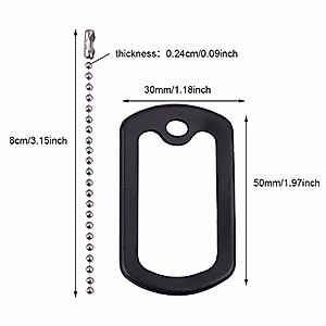 16Pcs Dog Tag Silencer with Chain, Silicone Dog Tag Silencer for Pet Collar, Rectangle Dog Tags to Reduce Noise