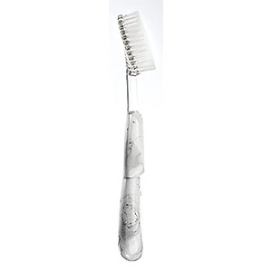 RADIUS Toothbrush Big Brush with Replaceable Head, Left Hand, Soft in Marble, BPA Free and ADA Accepted, Designed to Improve Gum Health and Reduce The Risk of Gum Disease