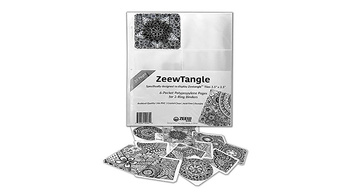 Zentangle Tiles Storage Pages - Organize 240 Artist Tiles in 3-Ring Binders