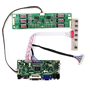VSDISPLAY HDMI DVI VGA Audio LCD Controller Board for 20.1inch 1680x1050 M201EW01 V0 LTM201M2-L02 LM201WE3-TLB1 30Pin 6CCFL LVDS LCD Screen
