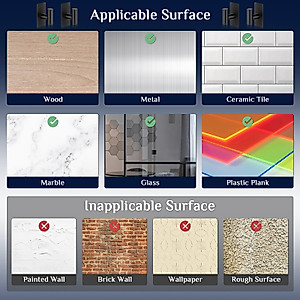 lmytdo Wall Towel Hooks - Black Heavy Duty Wall Hooks Self Adhesive Hook for Bathroom Hanging Hanger Closet Hook Wall Mount Kitchen (2 Pack)