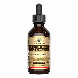 Solgar, Sublingual Liquid B-12 2000 Mcg with, 2 Fl Oz