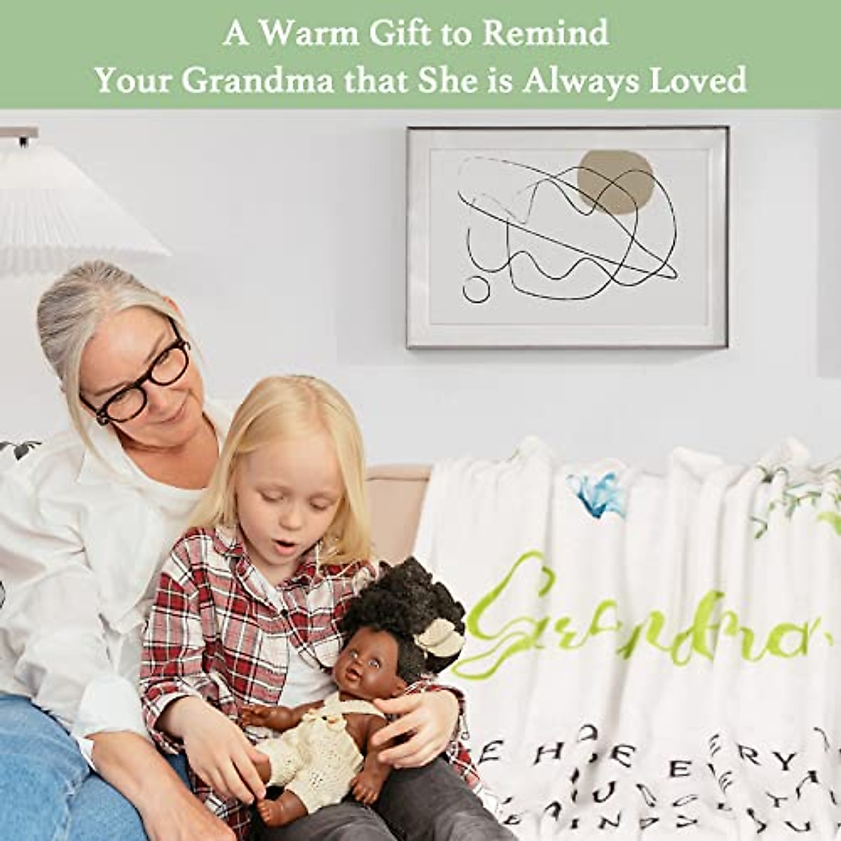 Mothers Day Blanket Gifts for Grandma, Gifts for Grandma, Grandma Birthday Gifts, Grandma Gifts, Great Grandma Gifts, Grandma Blanket Soft Throw Blanket 60" x 50"