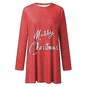 Womens Long Sleeve Lapel V Neck Business Casual Flowy Sweatershirts Tunic Tops Womens Long Sleeve Tops for Winter Red