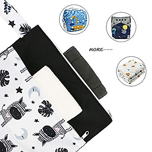 Hi Sprout Grab and Go Waterproof Washable Reusable Diaper Wet Dry Cloth Diaper Bags, zebra