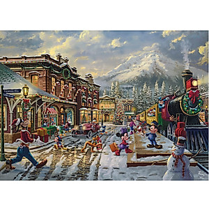 Ceaco - Thomas Kinkade - Disney - Holiday - Candy Cane Express - 1000 Piece Jigsaw Puzzle