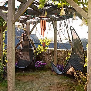 2 Pieces Bamboo Wind Chimes Outdoor 30 Inches Wooden Wind Chimes Classic Zen Rustic Wind Chimes Deep Tone for Patio Garden Home Outdoor Decor