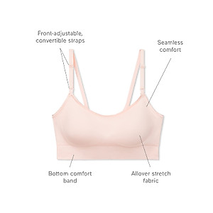 Warner's womens Easy Does It Dig-free Comfort Band With Seamless Stretch Wireless Lightly Lined Convertible Comfort Bra, Butterscotch, Small US